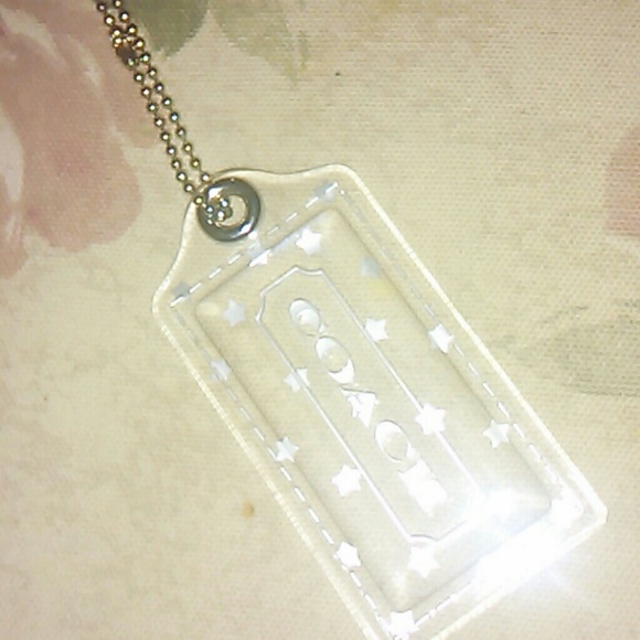 Coach | Bags | Coach Clear Hang Tag With White Stars | Poshmark