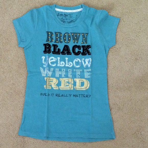 Tops | Blue Bedazzled Tee Shirt | Poshmark