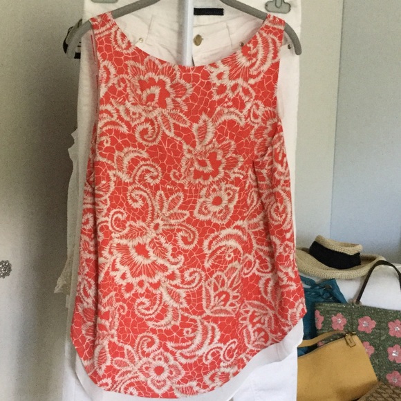 51 Off Zac And Rachel Tops Orange And Beige Paisley Zac And Rachel Tank Top From Daaaawnđ¸s