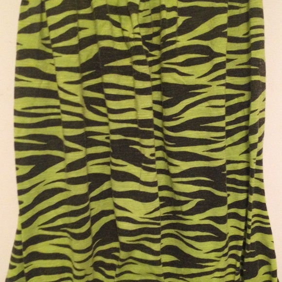 Papaya | Tops | Lime Green Black Zebra Tank | Poshmark