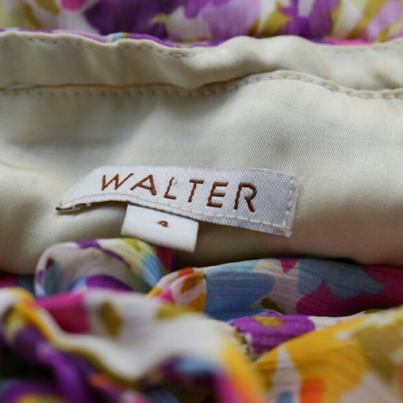 Walter | Tops | Walter Pink Yellow Floral Halter | Poshmark