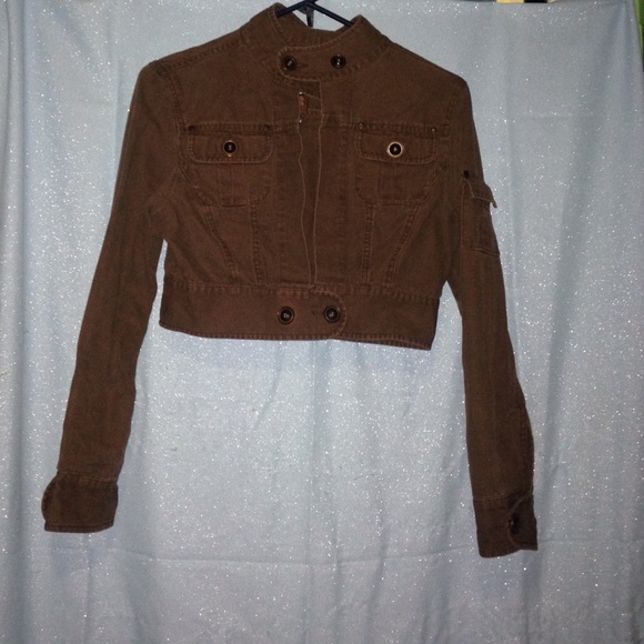Star jeans | Jackets & Coats | Star Jeans Medium Brown Crop Jacket ...