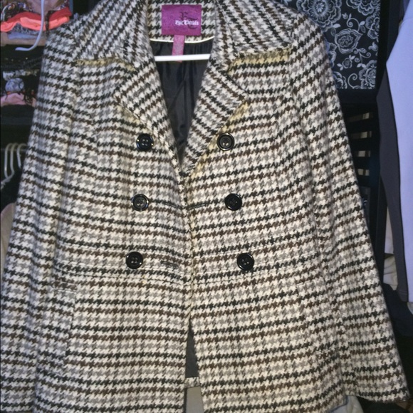 Epic Threads | Jackets & Coats | Houndstooth Pea Coat | Poshmark