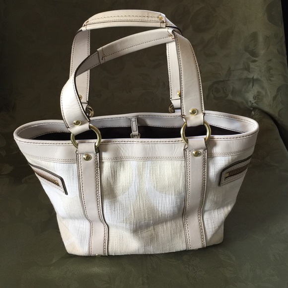 Coach | Bags | Coach Linen Tote Bag | Poshmark
