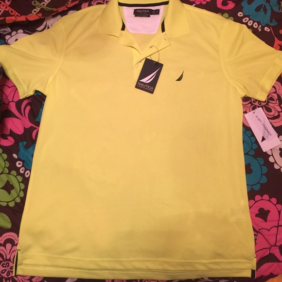 Nautica | Tops | Neon Yellow Polo Shirt | Poshmark