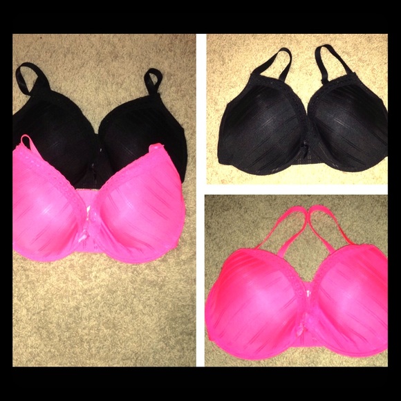 Other | Two Bras Black And Pink | Poshmark