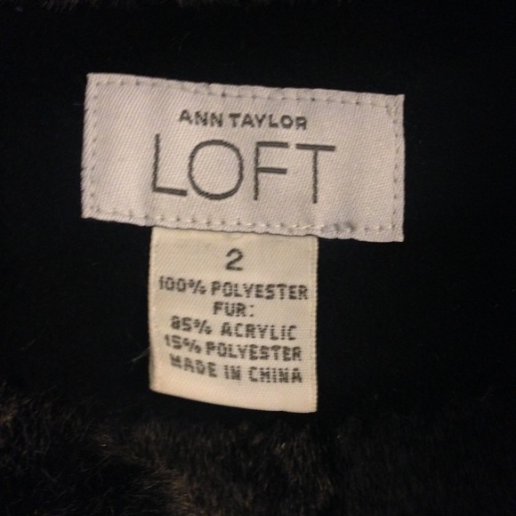 LOFT | Jackets & Coats | Loft Black Faux Shearling Coat | Poshmark