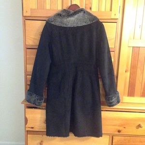 LOFT | Jackets & Coats | Loft Black Faux Shearling Coat | Poshmark