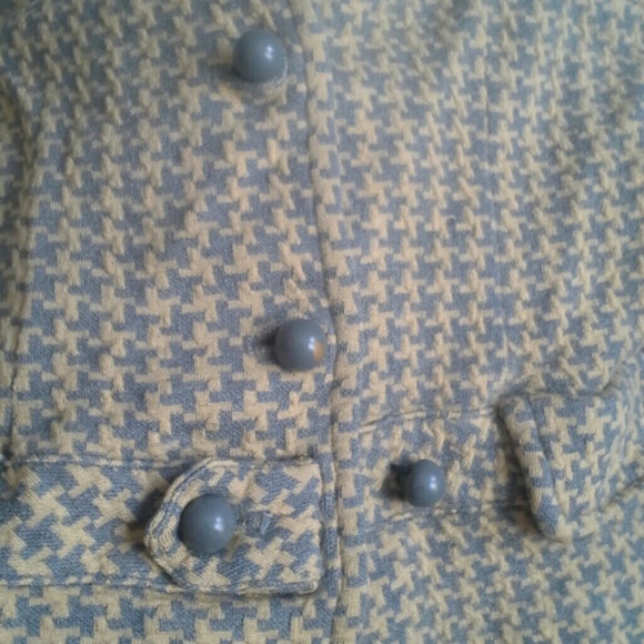 Vintage | Jackets & Coats | Vintage Grey Beige Houndstooth Jacket ...