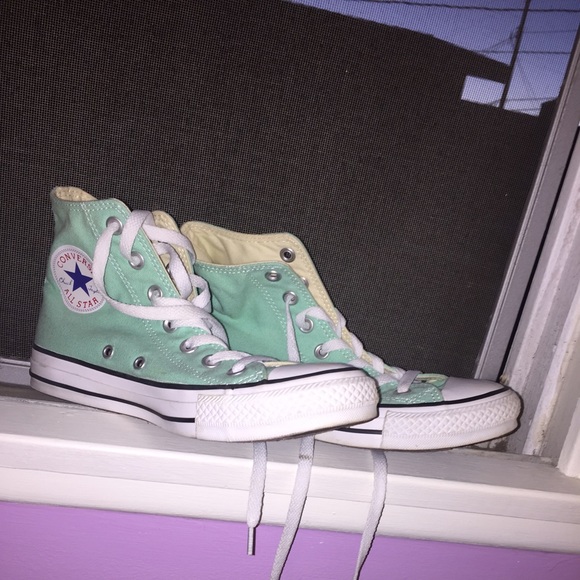 Converse | Shoes | Mint Green High Top Converse | Poshmark