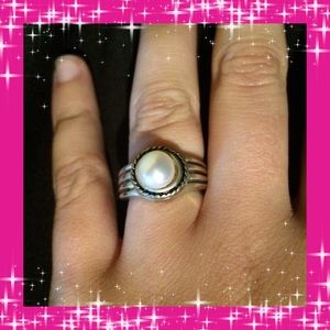 Avon | Jewelry | 925 Sterling Silver Antiqued Pearl Ring | Poshmark