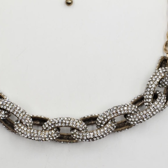 Hello Supply | Jewelry | Pave Stone Chain Link Necklace | Poshmark