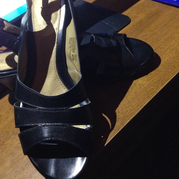 George | Shoes | George Black Strap Heels | Poshmark