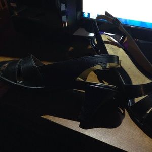 George | Shoes | George Black Strap Heels | Poshmark