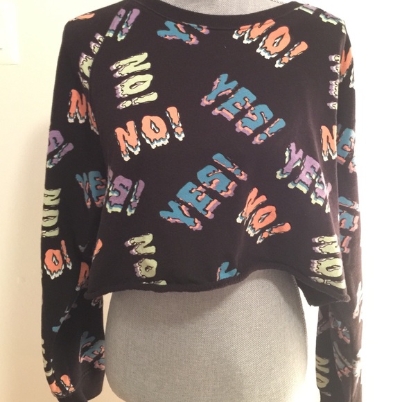 Forever 21 | Sweaters | Yes No Cropped Sweater | Poshmark