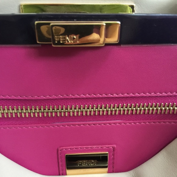 Fendi | Bags | 25 Fendi Medium Leather Peekaboo In Nudemagenta | Poshmark