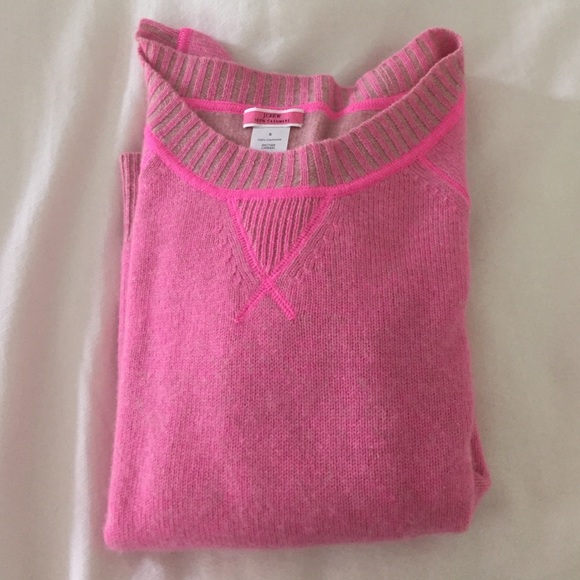 J. Crew | Sweaters | J Crew Pink Cashmere Crewneck Sweater | Poshmark