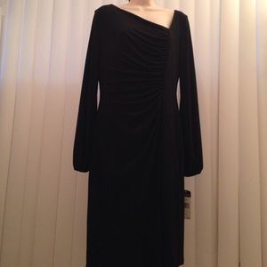 Chaps | Dresses | Chaps Black Elegant Dress | Poshmark