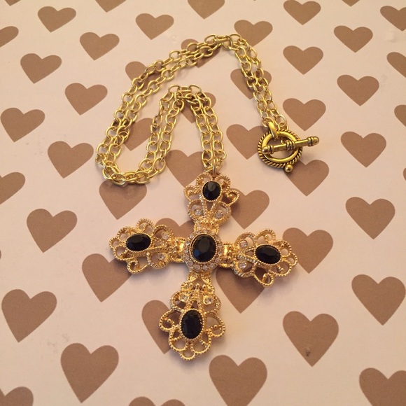 Jewelry | Gothic Gold Cross Necklace | Poshmark