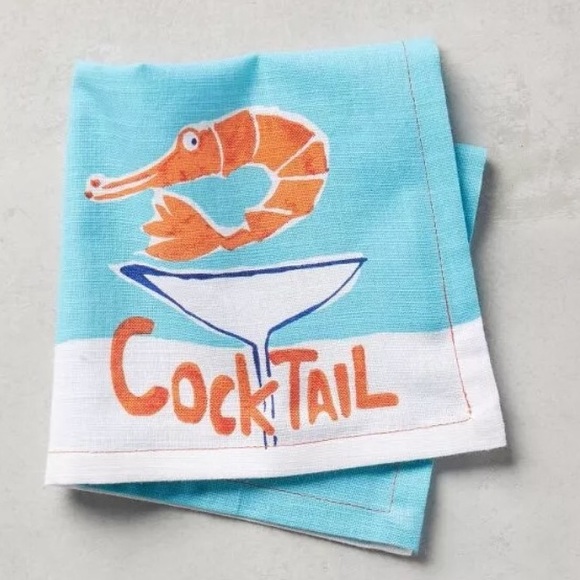 Anthropologie | Other | Anthropologie Napkin Crab Boil And Shrimp ...