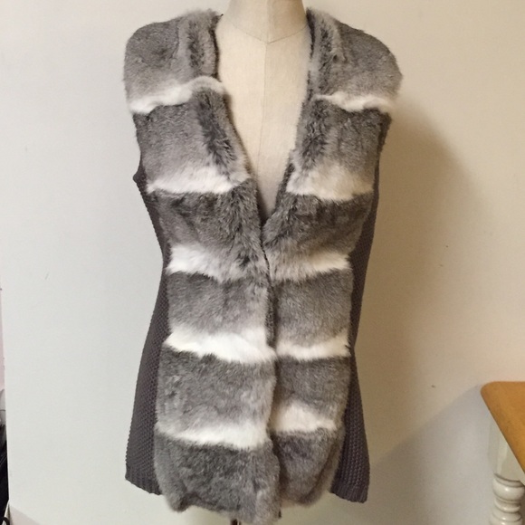 Sweaters | Dolce Cabo Rabbit Fur Vest | Poshmark