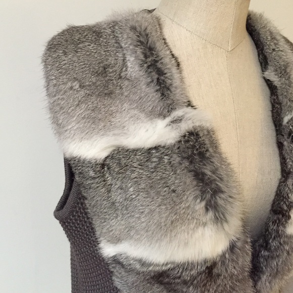 Sweaters | Dolce Cabo Rabbit Fur Vest | Poshmark