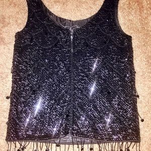 Vintage | Tops | Vintage Beaded Tank Zipper Back Size M | Poshmark