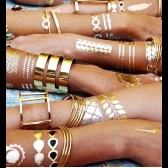 Jewelry | Metallic Temporary Flash Tattoos | Poshmark