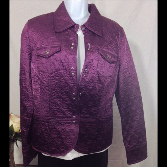 Jackets & Coats | Plum Purple Jacket Wbronze Hardware | Poshmark
