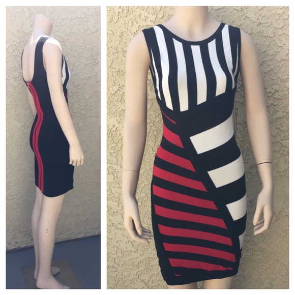 WOW couture | Dresses | Rugby Stripe Body Con Dress | Poshmark