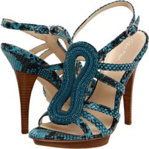 Calvin Klein | Shoes | Calvin Klein Perla Classic Python Print Sandals ...
