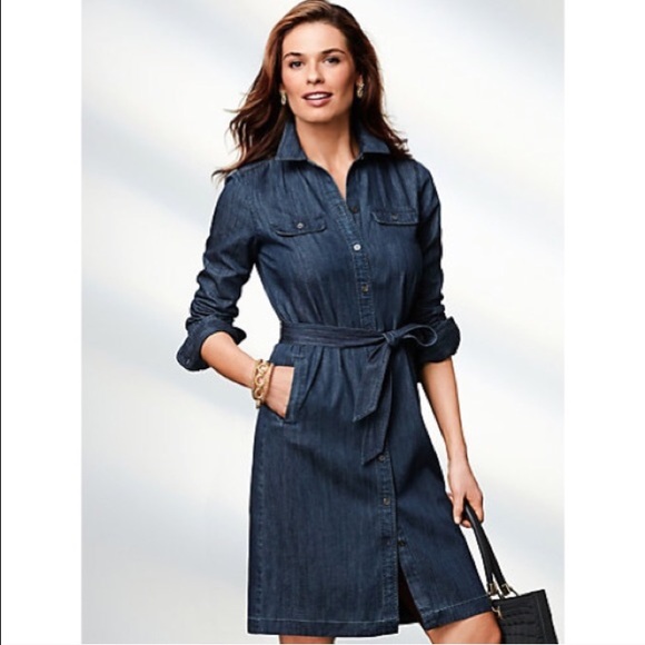 Talbots | Dresses | Talbots Denim Shirtdress | Poshmark