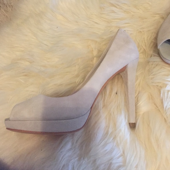 Coach | Shoes | Coach Suede Open Toe Platform Pumps | Poshmark