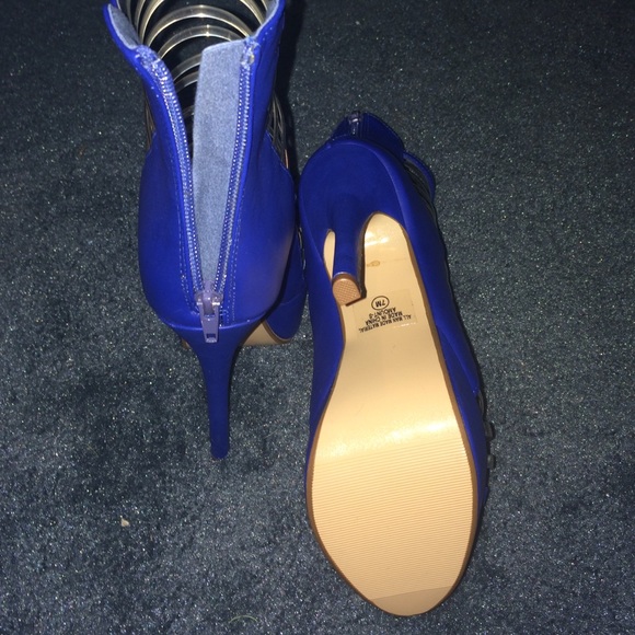 Shoes | Blue Heels Size 7 Nwot | Poshmark