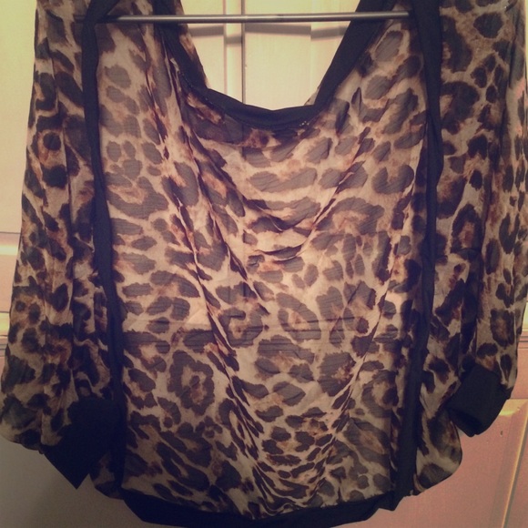 Tops | Sheer Leopard Cover Up | Poshmark