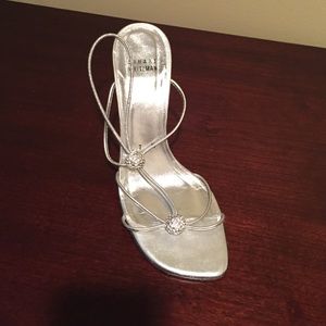 Stuart Weitzman | Shoes | Stuart Weitzman Silver Dress Heels | Poshmark