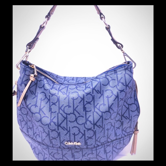 Calvin Klein | Bags | Calvin Klein Ck Blue Large Shoulder Bag | Poshmark