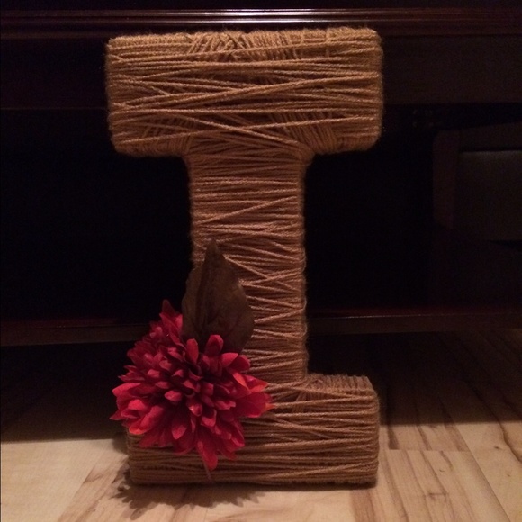 Other | Yarn Covered Letter With Flower | Poshmark