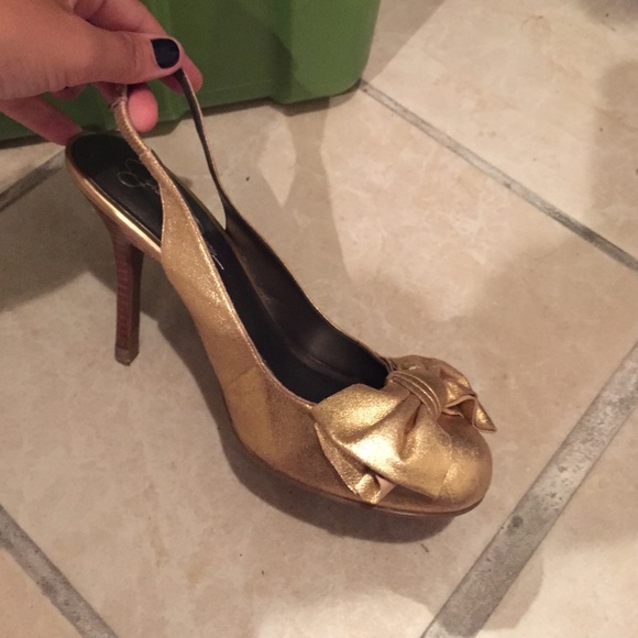Jessica Simpson | Shoes | Gold Jessica Simpson Heels | Poshmark