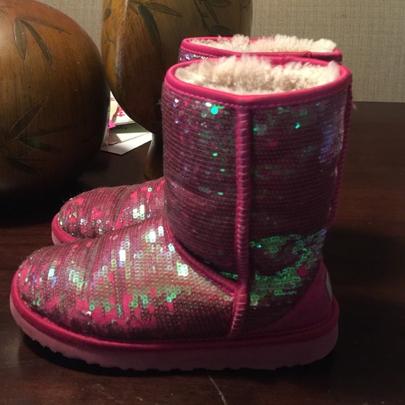 UGG | Shoes | Pink Glitter Uggs | Poshmark
