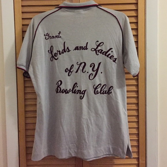 Vintage | Tops | Vintage Retro New York Bowling Polo Shirt | Poshmark
