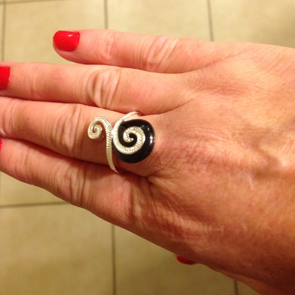 Jewelry | New Design Pretty Black On Sterling Silver Ring | Poshmark