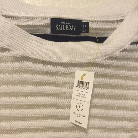 kate spade | Sweaters | White Tubular Sweater Top | Poshmark