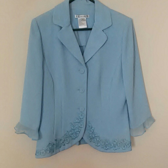 Dresses | Plaza South Powder Blue 2 Piece Dress Suit | Poshmark