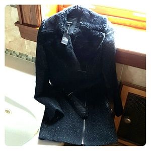 25% off bebe Jackets & Blazers - Black and White Bebe Coat with Gold ...