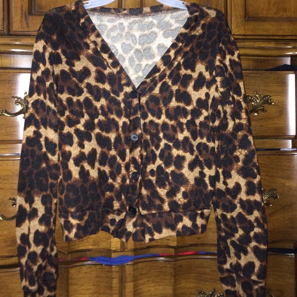 Sweaters | Cheetah Print Cardigan | Poshmark
