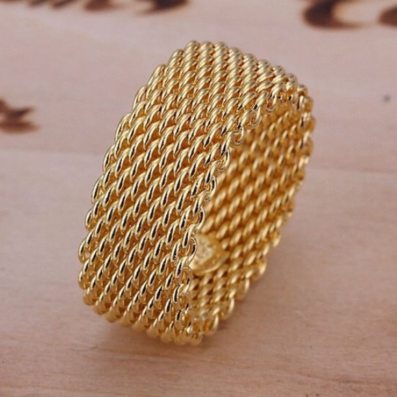 Jewelry | Gold Plated Net Ring | Poshmark