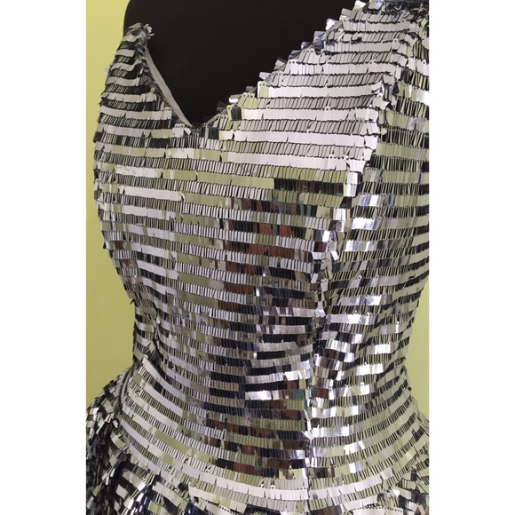 ASOS | Dresses | Rare Opulence Sequin Puffball Dress Uk 4 Us 12 | Poshmark