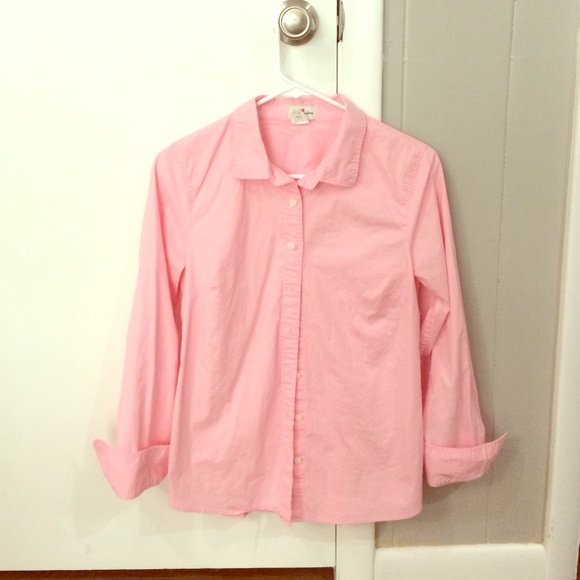 J. Crew | Tops | J Crew Long Sleeved Light Pink Button Up Blouse | Poshmark