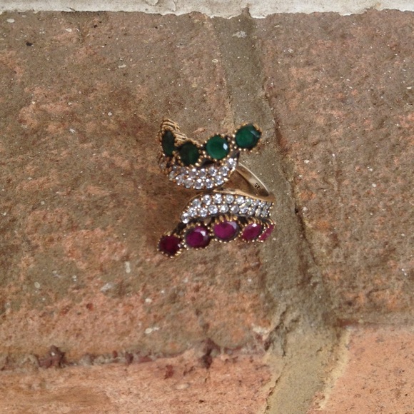 Jewelry | Handcrafted Ruby Emerald Topaz Ring | Poshmark